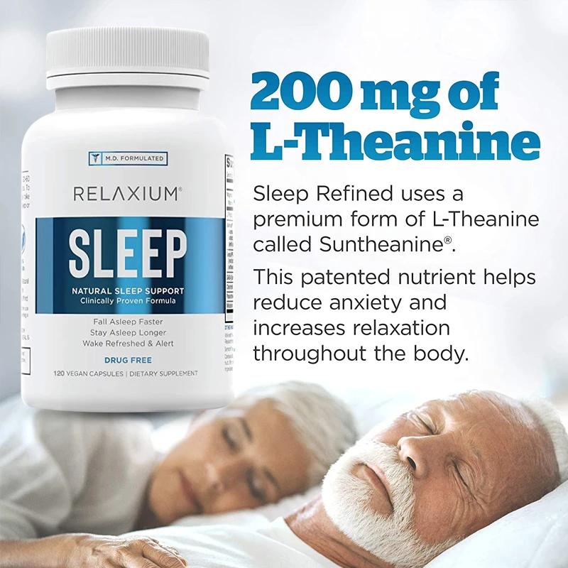Natural Sleep Aid, Sleep Supplement To Prolong Sleep and Relieve Stress, Contains Magnesium ...