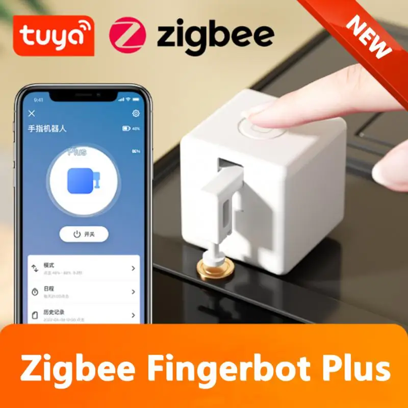 Tuya Zigbee Fingerbot Plus, Smart Switch Bot, Botão Pusher, Controle de Voz, Trabalhar com Alexa ...