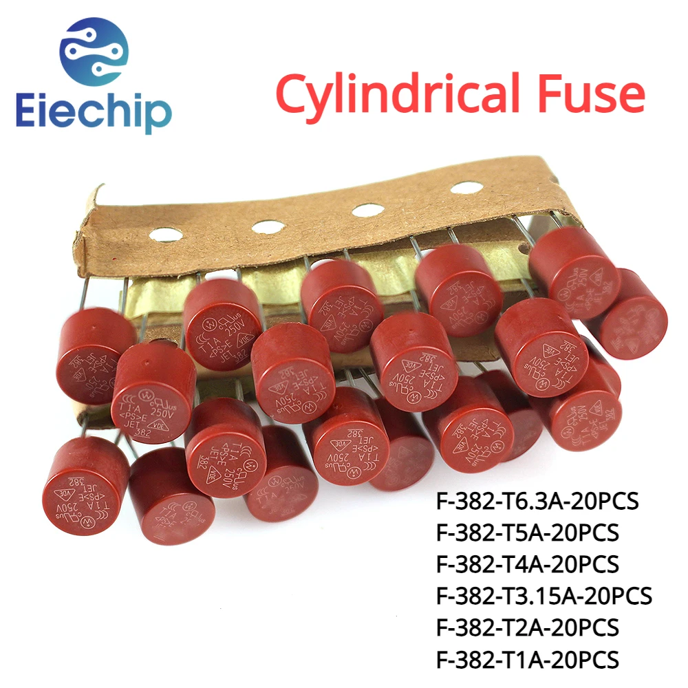 20pcs-pack-382-Round-Cylindrical-Fuse-LCD-Power-Fuse-T1A-2A-3-15A-5A-6 ...