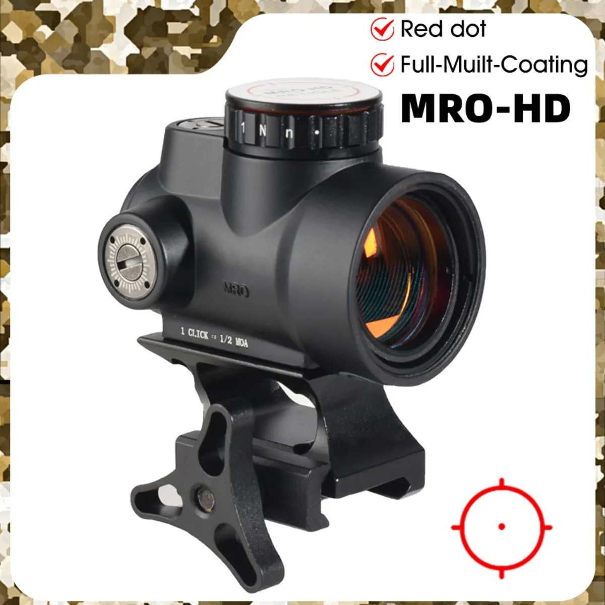 MRO-HD-Hunting-Red-Dot-Sight-Optic-Reflex-Holographic-Dot-2-0-MOA-with ...