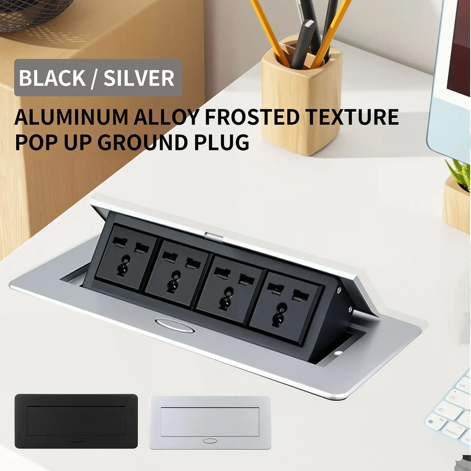 Multifunctional Slow-Rise Pop-Up Socket with USB/HDMI - Aluminum Alloy ...