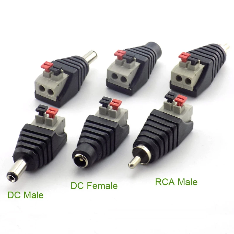 Dc macho fêmea profissional tomada de imprensa jack rca conector cabo ...