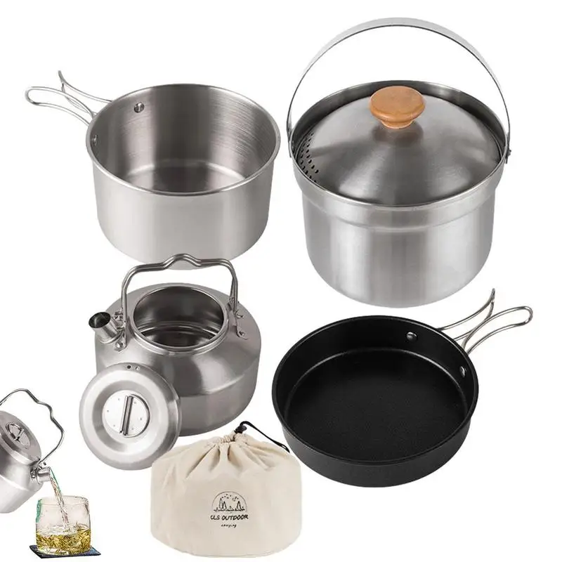 Camp-Cookware-Set-4pcs-Outdoor-Camping-Pots-And-Pans-Hiking-Backpacking ...