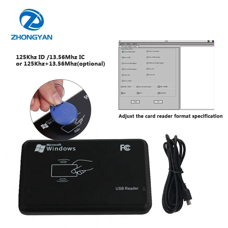 13-56Mhz-125Khz-RFID-Desktop-Reader-OTG-Type-C-Plug-Play-Contactless ...