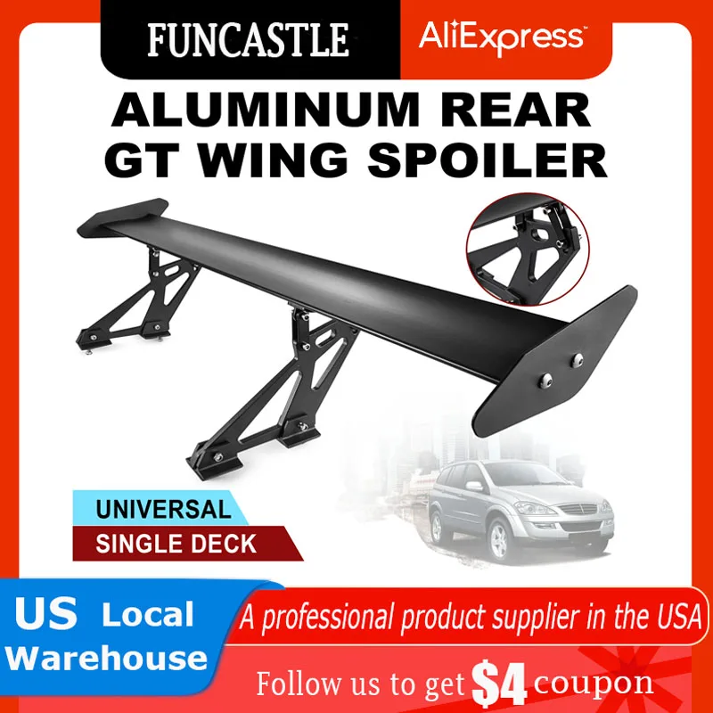 43-3in-Rear-Wing-Spoiler-Single-Streamline-Deck-Set-for-GT-Auto-Rear ...