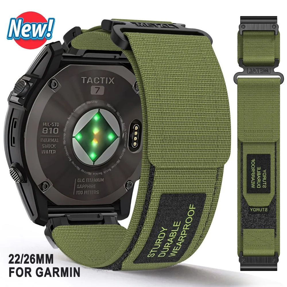 New-Nylon-Strap-for-Garmin-Fenix-7-6X-6pro-5X-5-3HR-Tactix-7Pro-Sport ...