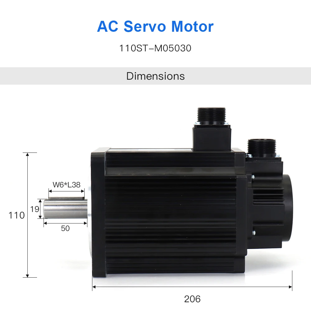 Aubalasti Servo Motor Driver AC Servo Motor Kit 110ST-M05030 220V 1.5 ...