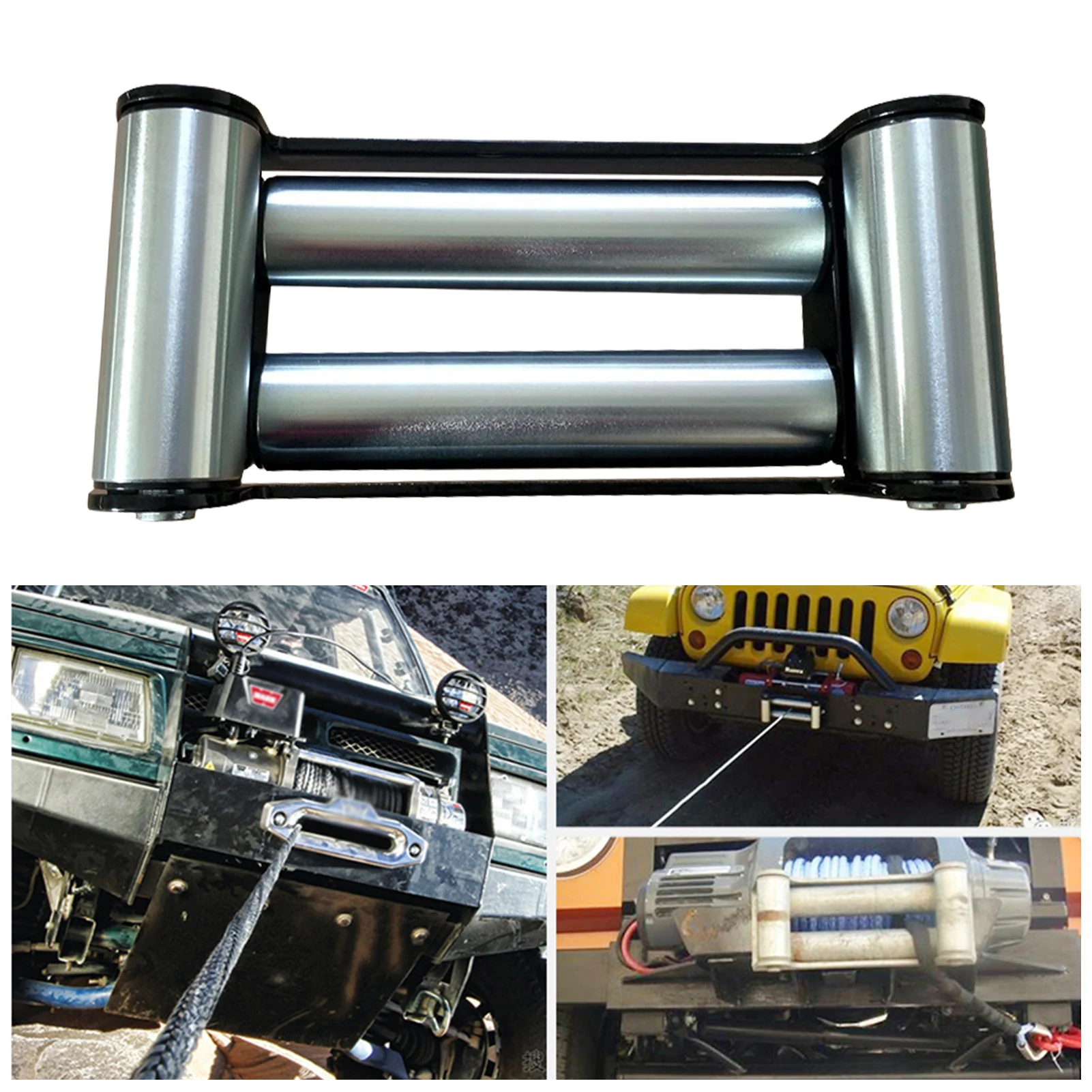 4 Way Roller Fairlead For Winch 10" – 4-Way Universal Mount For 8000 ...