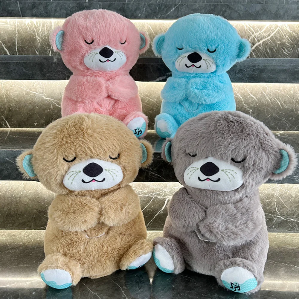Creative-Fluffy-Breathing-Otter-Sleep-and-Playmate-Otter-Musical ...