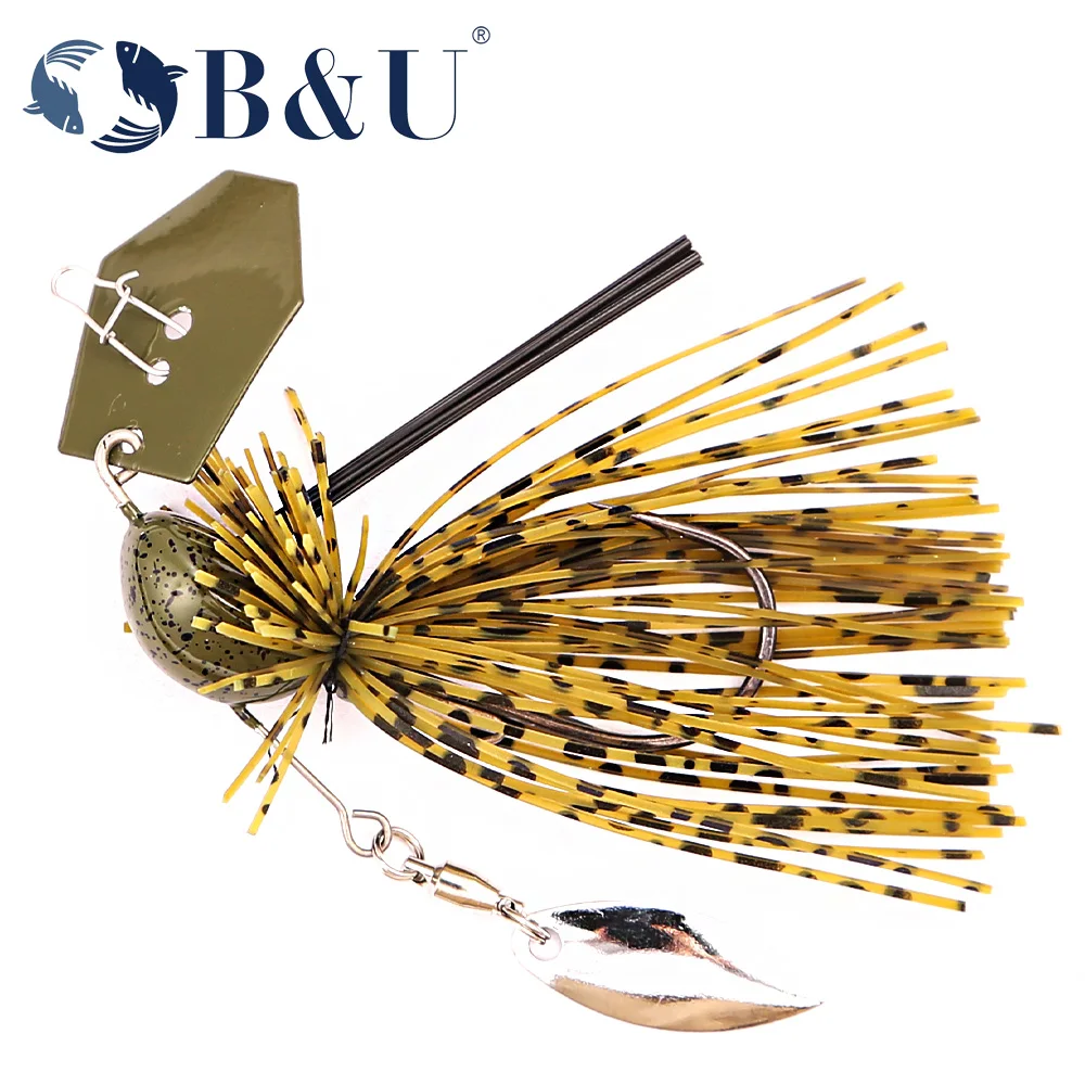 B&U Vibration Chatterbait Bladed Jig Needle Spinner Stinger Hook Wire ...
