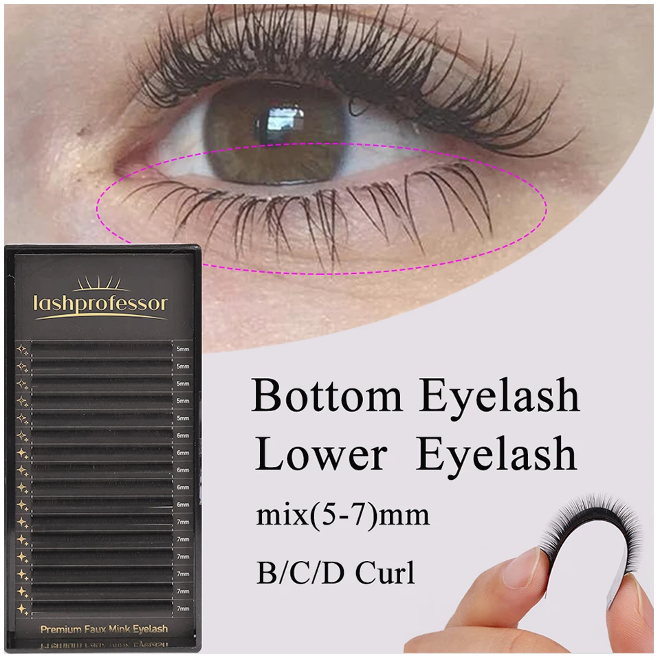 Short-Sizes-Individual-Bottom-Lashes-Mxi-5-7mm-Lower-Eyelash-Natural ...