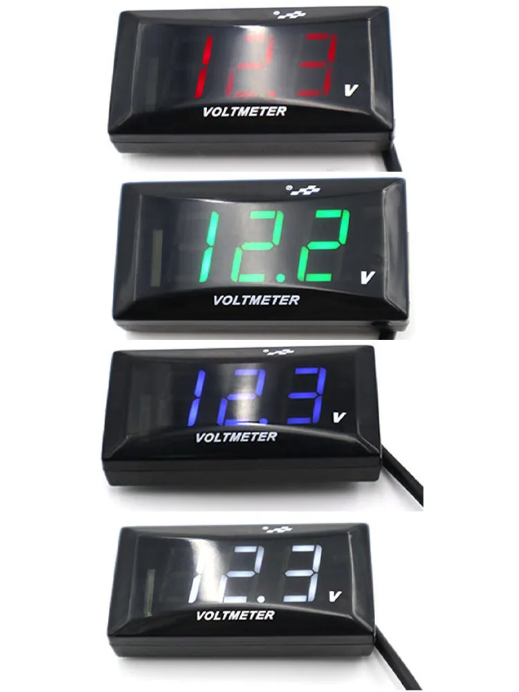 Voltmètre numérique Led multifonction 12V, étanche, panneau de Surface ...