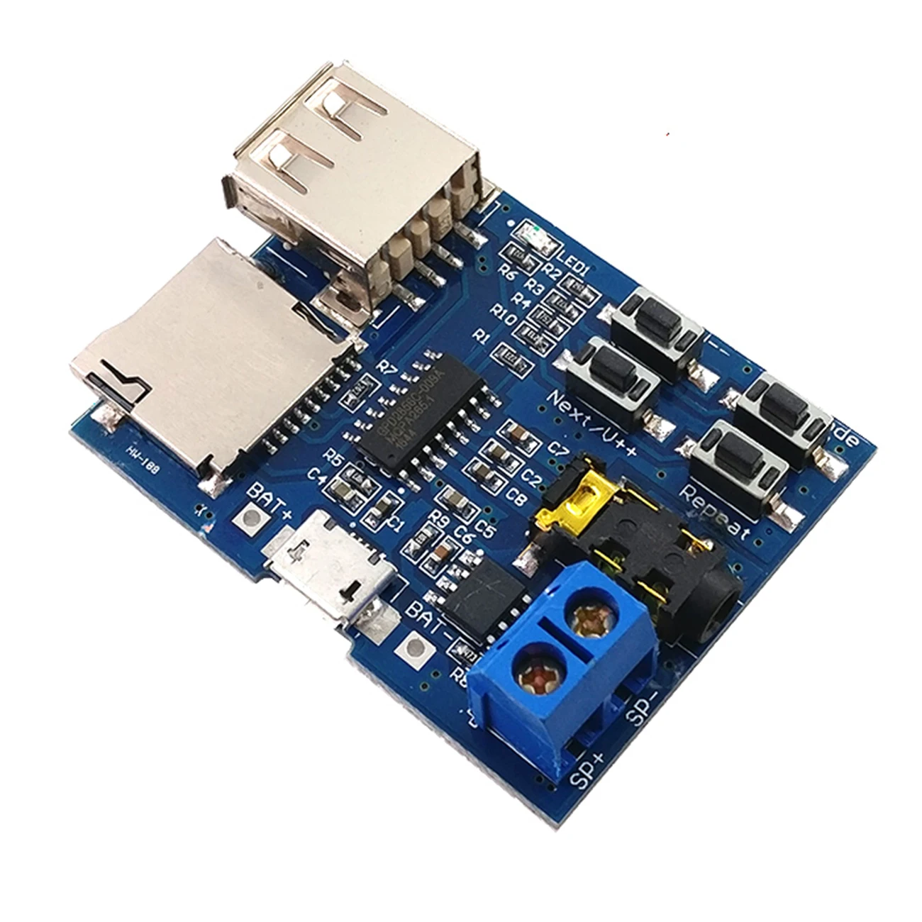 TF Card U Disk MP3 Format Decoder Board Module Amplifier Decoding Audio ...