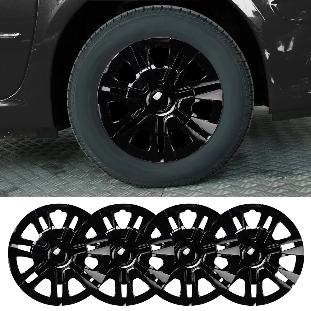 Gloss-Black-Car-Wheel-Caps-Hubcap-tampa-da-roda-Hub-Cap-protetor-de ...