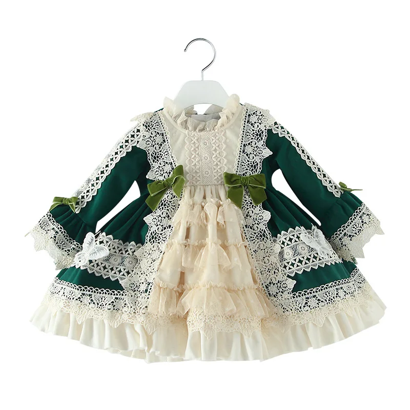 Girls-Long-Sleeve-Flower-Dress-Kids-Lace-Dresses-For-Girls-Children ...