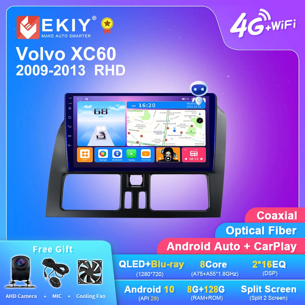 EKIY T7 Android Radio For Volvo XC60 2009 - 2013 RHD Carplay Car ...
