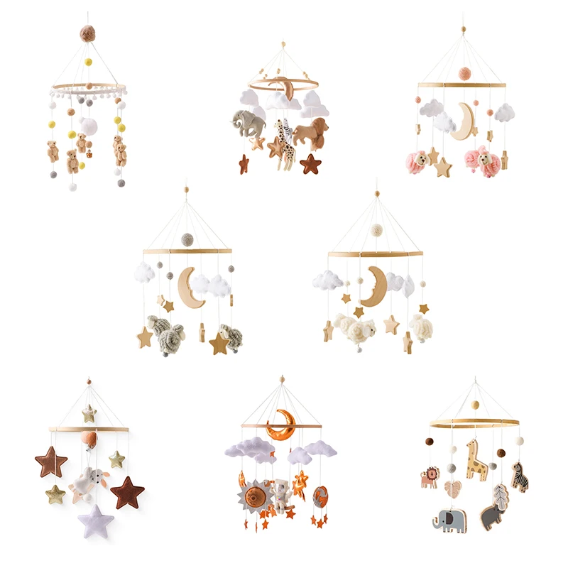 Baby-Rattle-Toy-0-12-Months-Bed-Bell-Bracket-Wooden-Mobile-Newborn ...