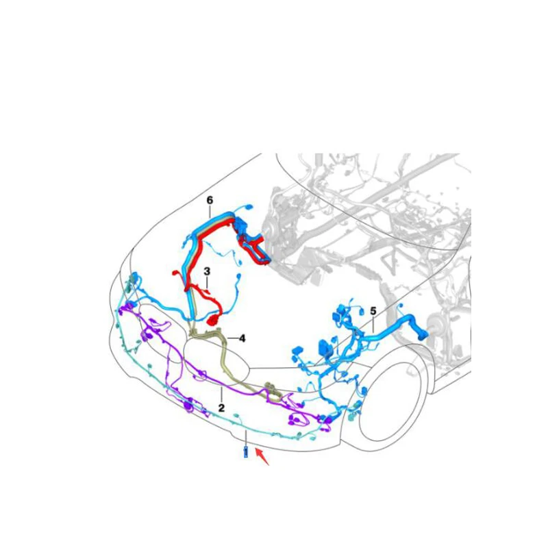 61129438230-1Piece-Front-Bumper-Parking-Sensor-PDC-Wiring-Harness-Cable ...