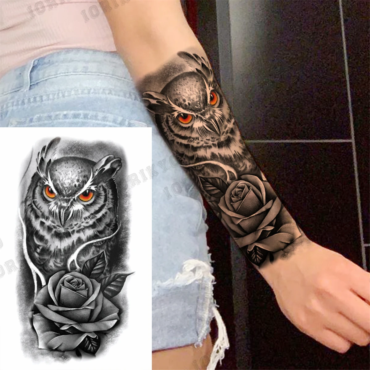 Owl Half Sleeve Tattoos