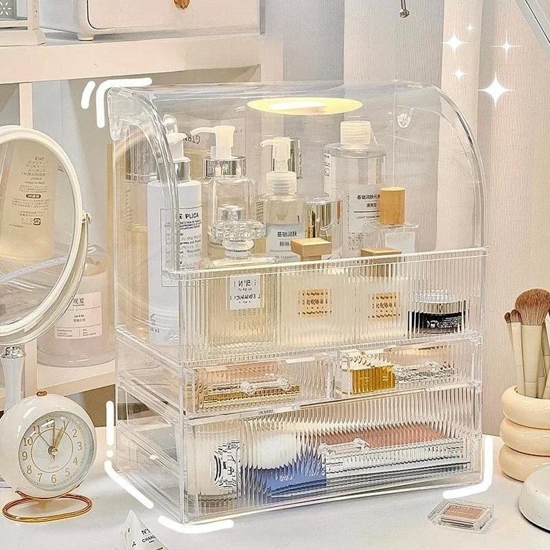 Acrylic-Makeup-Organizer-Box-with-Lid-Cosmetic-Organizer-Perfume ...