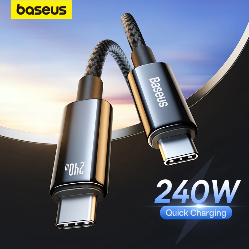 Baseus-PD-240W-Super-Fast-Charging-Cables-Type-C-To-USB-Type-C-Wire ...