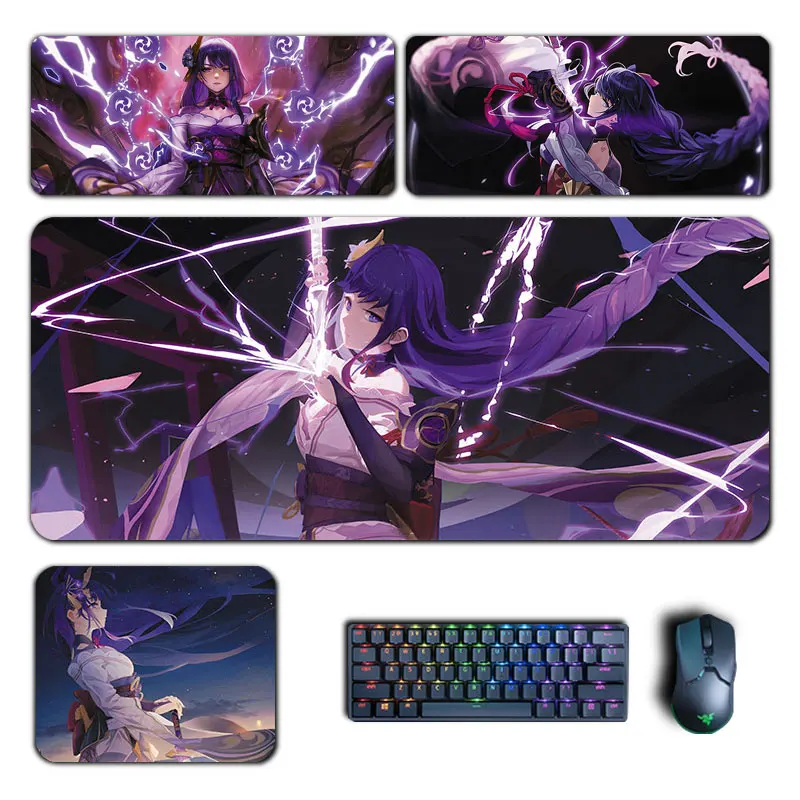 Raiden Shogun Mouse Pad Genshin Impact Mousepad Genshin Keyboard Pad ...