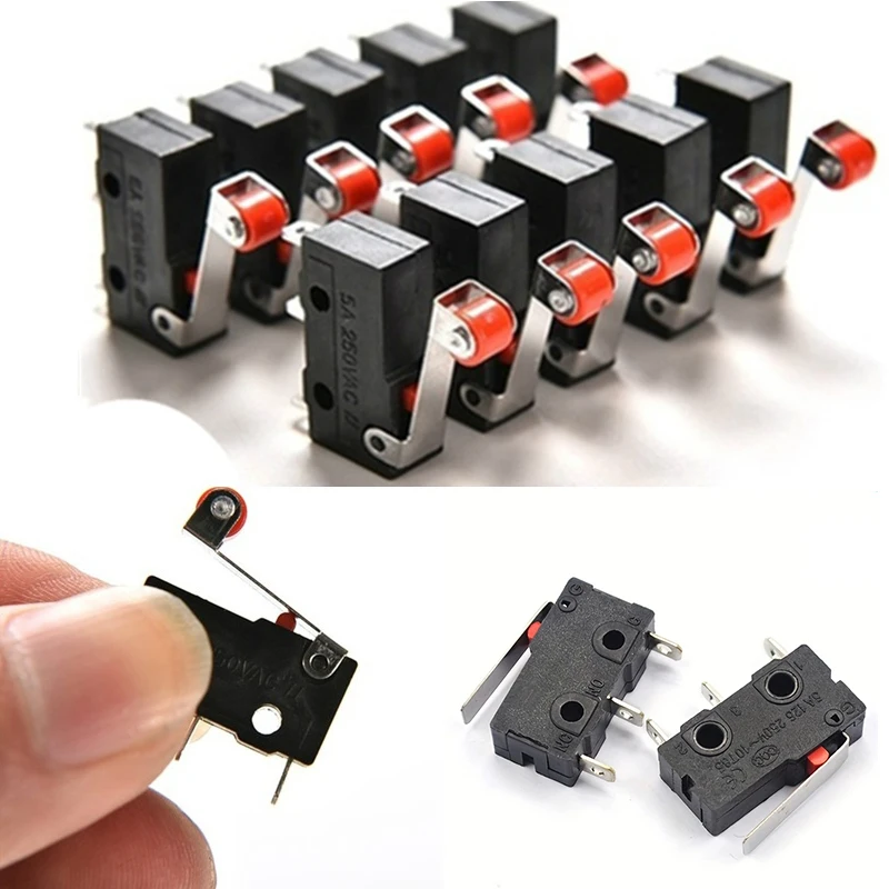 5pcs-Micro-Roller-Lever-Arm-Open-Close-Limit-Switch-KW12-3-PCB ...