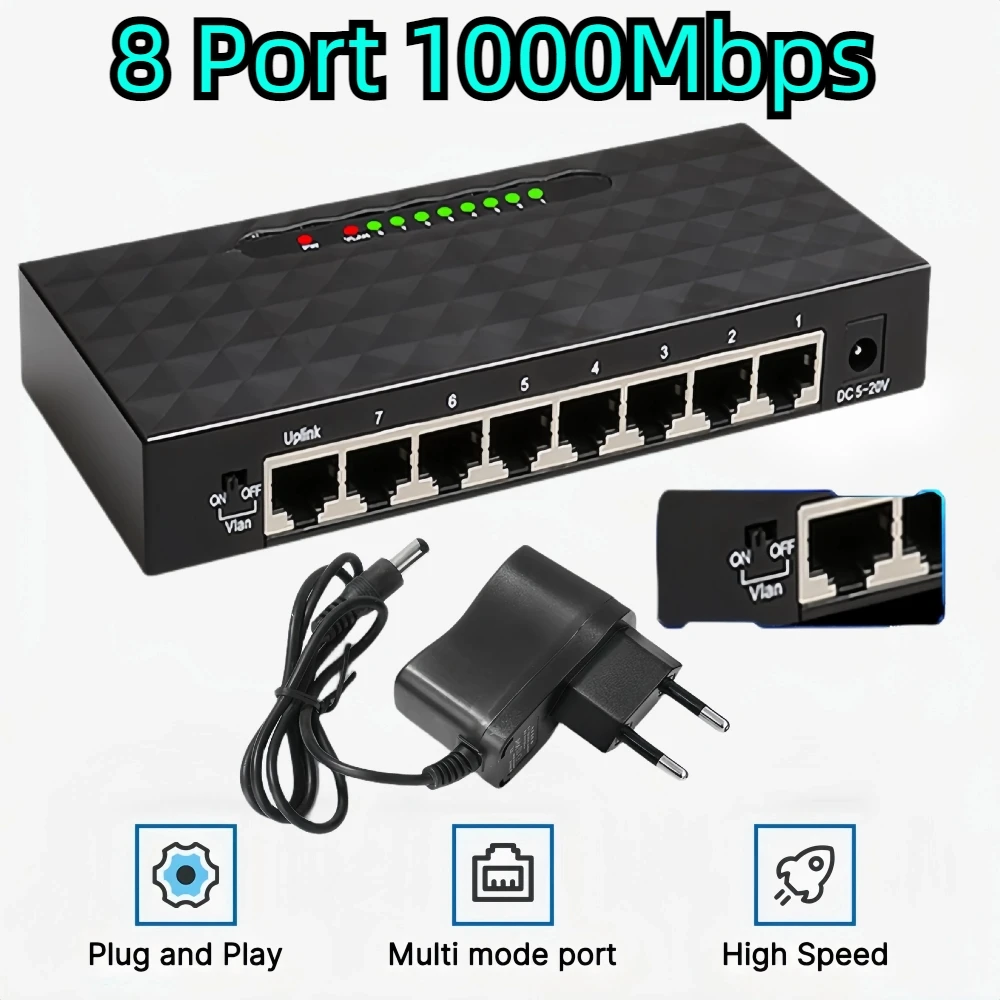 Commutateur-r-seau-Gigabit-intelligent-haute-performance-commutateur-Ethernet-r-partiteur ...