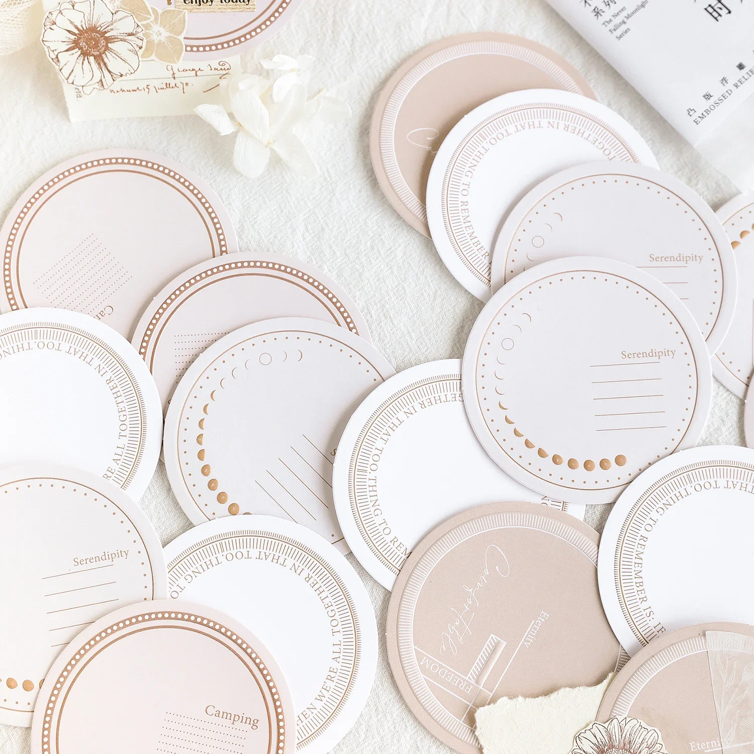 20-Pcs-Toppan-Embossed-Note-Cards-DIY-Decorative-for-Handbook-Scrapbook ...