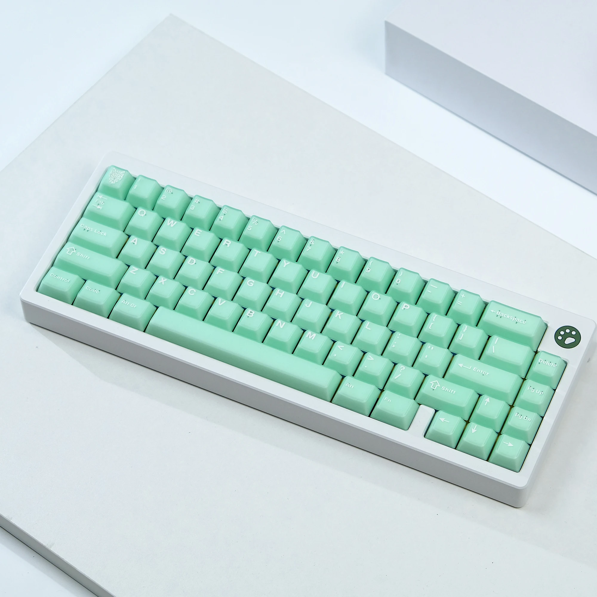 114-Keys-Double-Shot-PBT-Keycaps-Cyan-Jade-Semi-Transparent-Keycaps-Cherry-Profile-for-Cherry ...