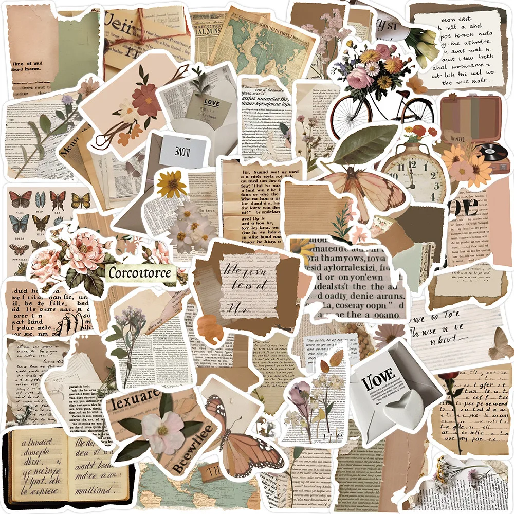 10-30-50pcs-Vintage-Stickers-Retro-Vsco-Graffiti-Aesthetic-Ins-Decals ...