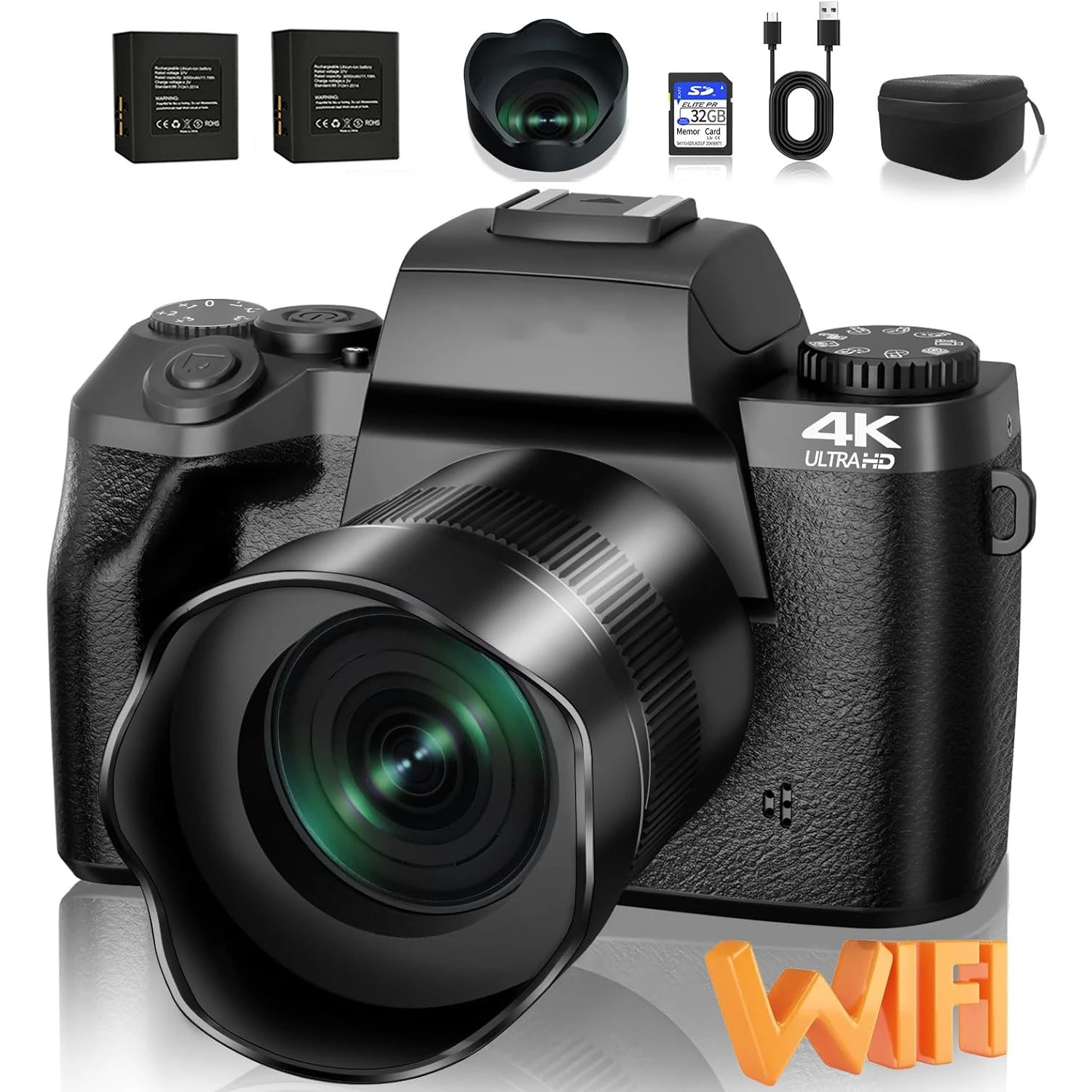 4K-Cameras-SLR-DSLR-for-Photography-60FPS-64MP-WiFi-Auto-Focus-YouTube ...