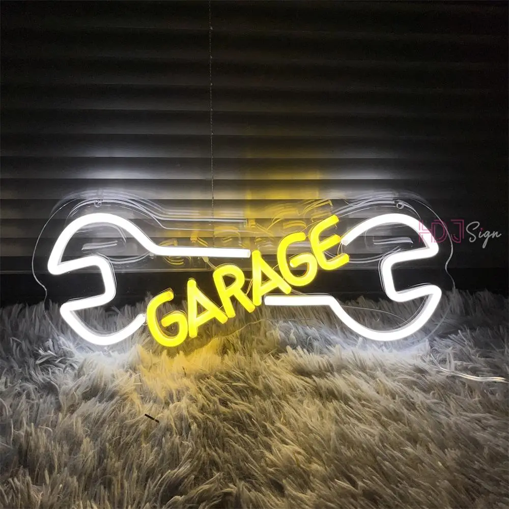 Garage Neon Led Sign Light Auto Repair Shop Car Check Engine LED Neon ...