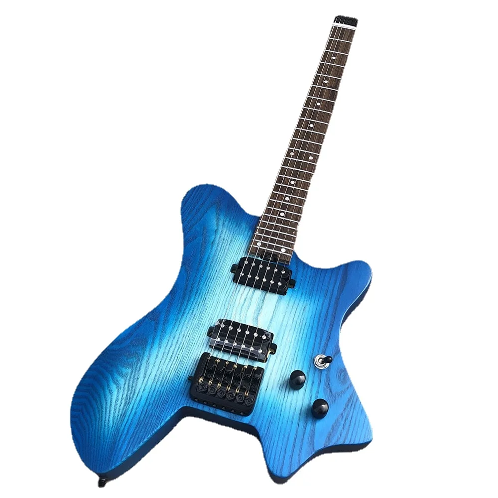 Headless-guitarra-el-trica-azul-roxo-cores-6-cordas-Steinberger-Shaped ...