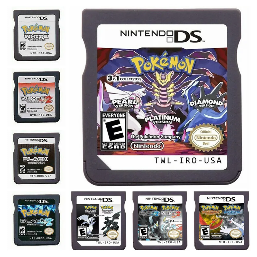 DS Games Cartridge Video Game Console Card Pokemon Series HeartGold ...