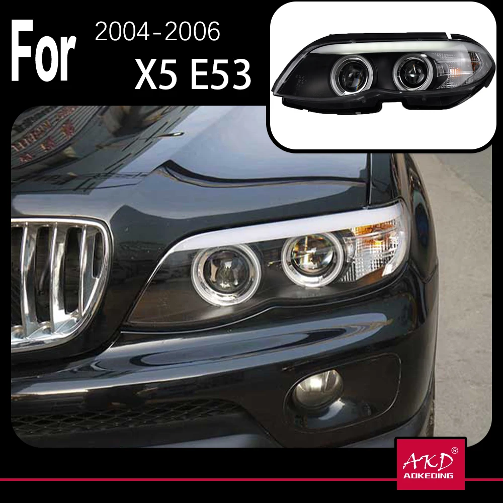 AKD Car Model Head Lamp for BMW X5 Headlights 2004-2006 E53 LED ...