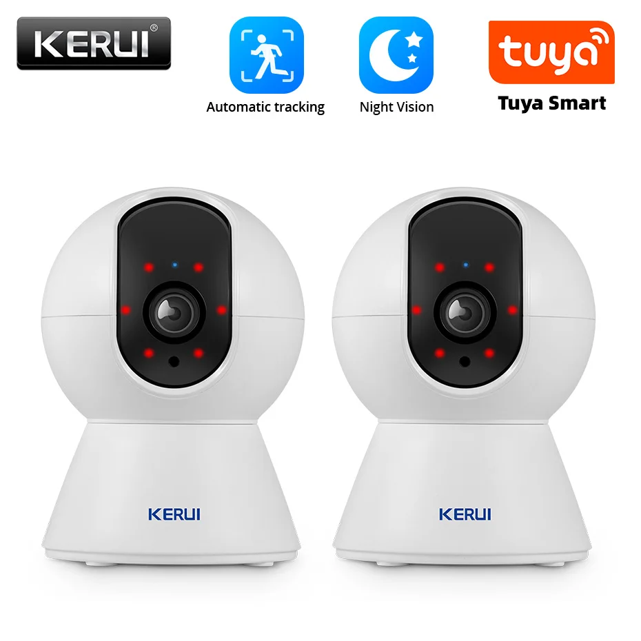 Kerui tuya inteligente wifi ip câmera hd 1080p, sistema de segurança ...