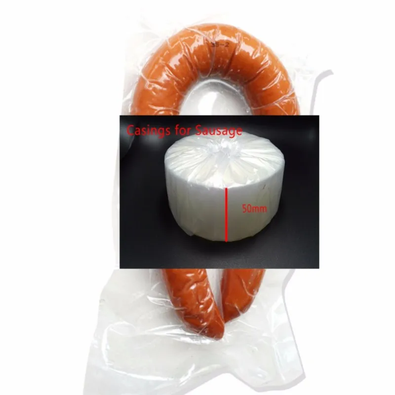 9 Meters Food Grade Casings For Sausage Salami Wide50mm Shell For ...