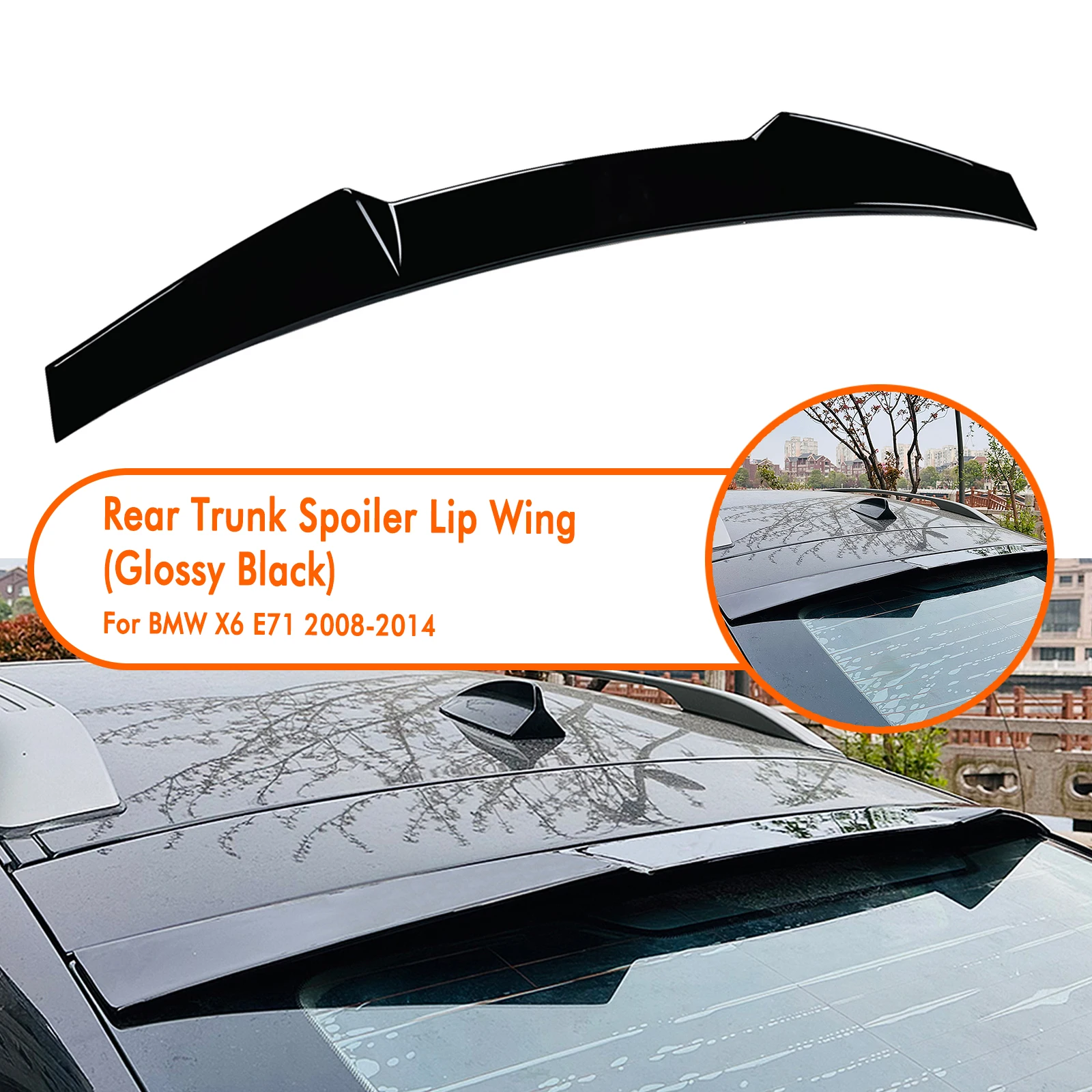 Rear Roof Spoiler Wing Lip For BMW X Series X6 E71 2008-2014 Carbon ...