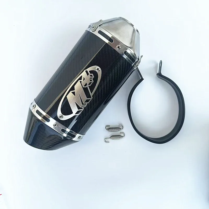 51mm Motorcycle Exhaust M4 Modified Silencer Carbon Fiber Exhaust Pipe ...