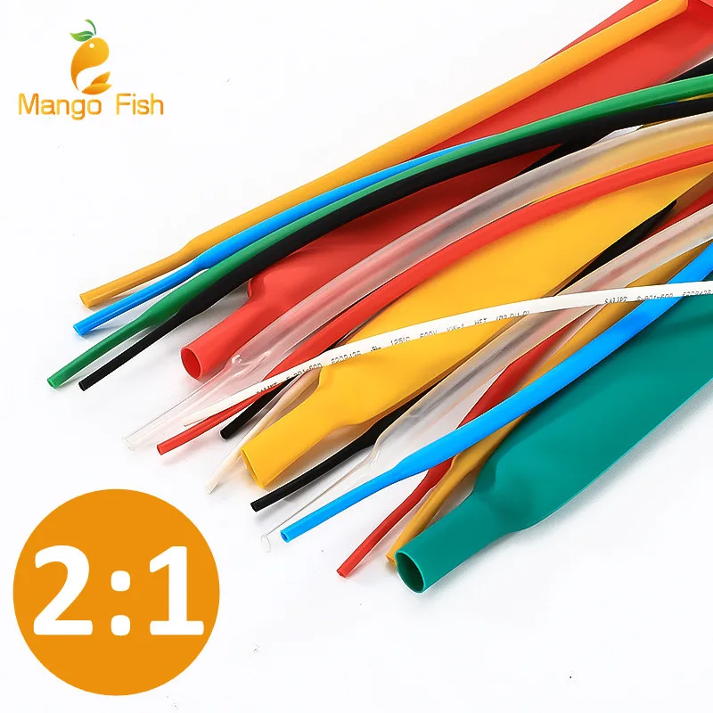 1/5M Heat Shrink Tube Wires Shrinking Wrap Tubing Wire Connect Cover ...