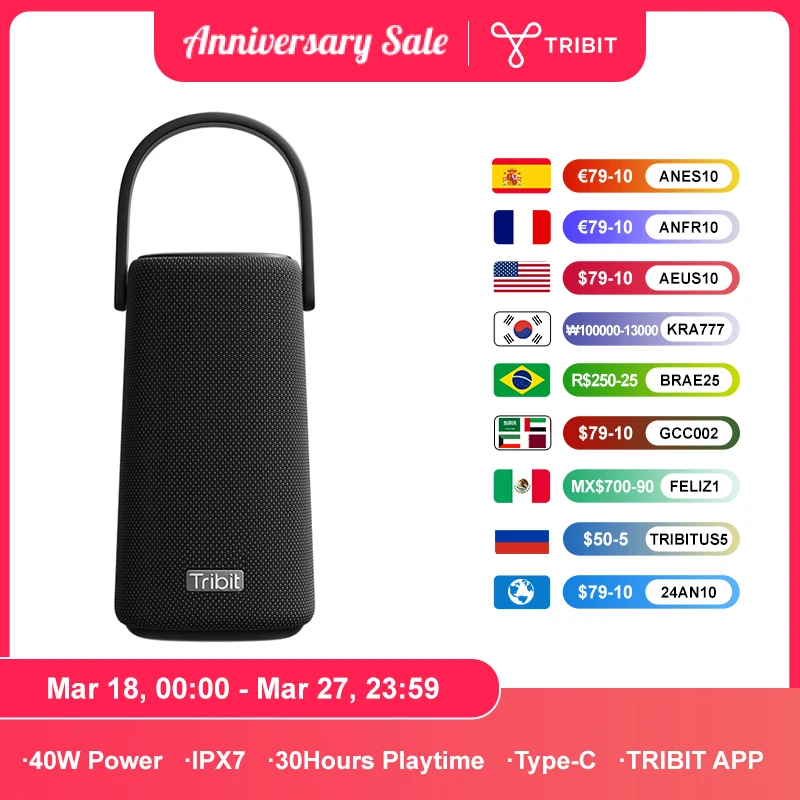 Tribit-StormBox-Pro-Portable-Bluetooth-Speaker-High-Fidelity-360-Sound ...