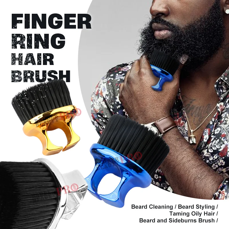 NEW Electroplated Design Finger Ring Hair Brush Professional Salon ...