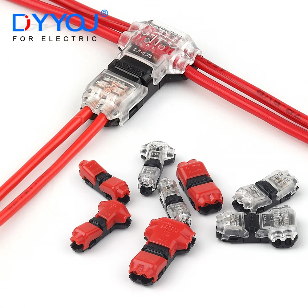 10PCS I/T Type Low Voltage Quick Electrical Cable Connector Toolless ...