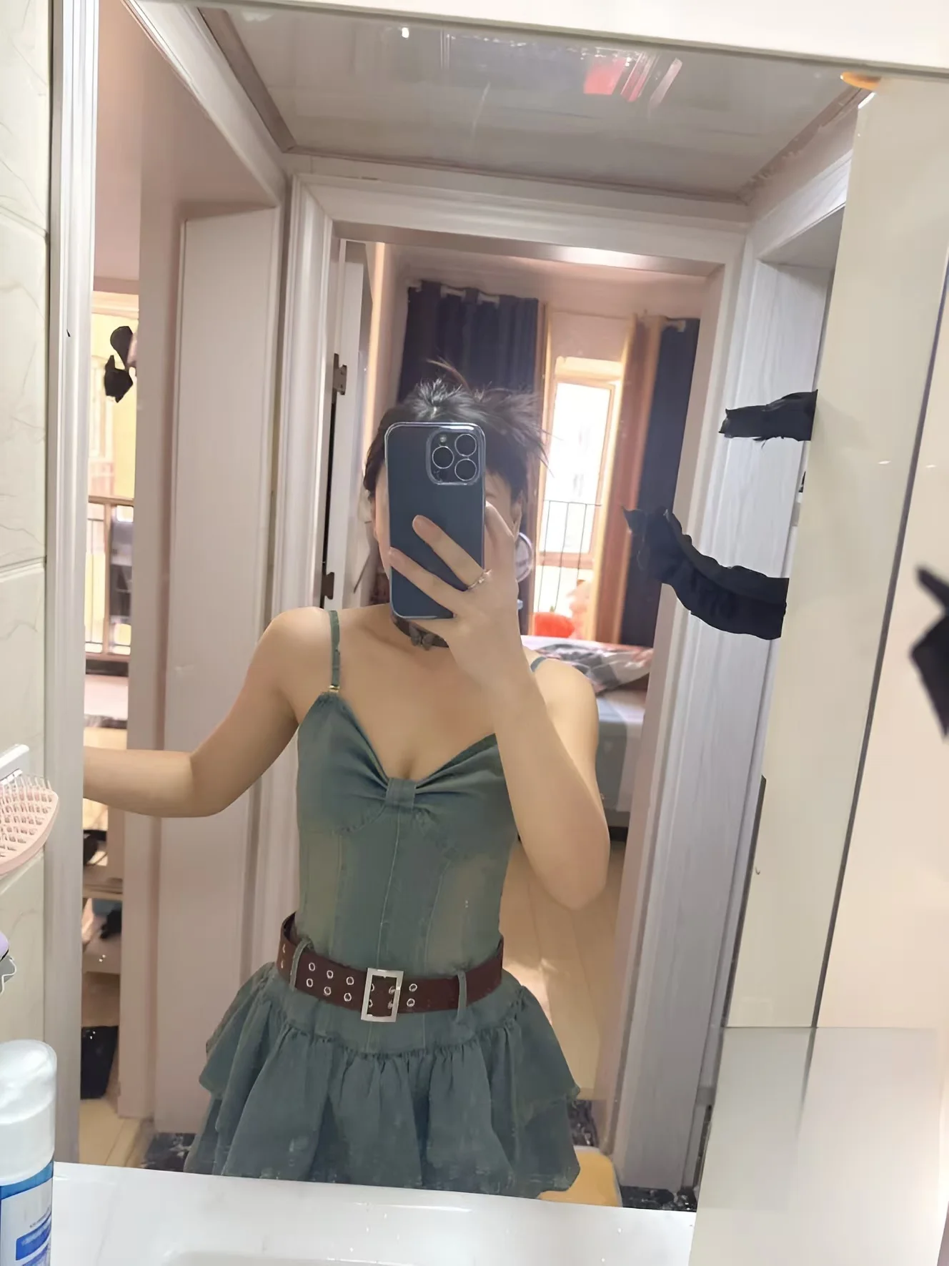 Korean-Fashion-Sexy-Sweet-Aword-Sleeveless-Dress-Retro-Cowboy-Cute-Bow ...