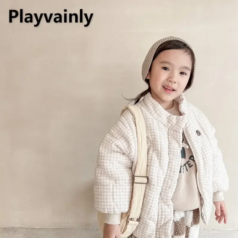 Winter-Girls-Cotton-padded-Jacket-Baby-Fleece-Thicken-Beige-Coffee ...