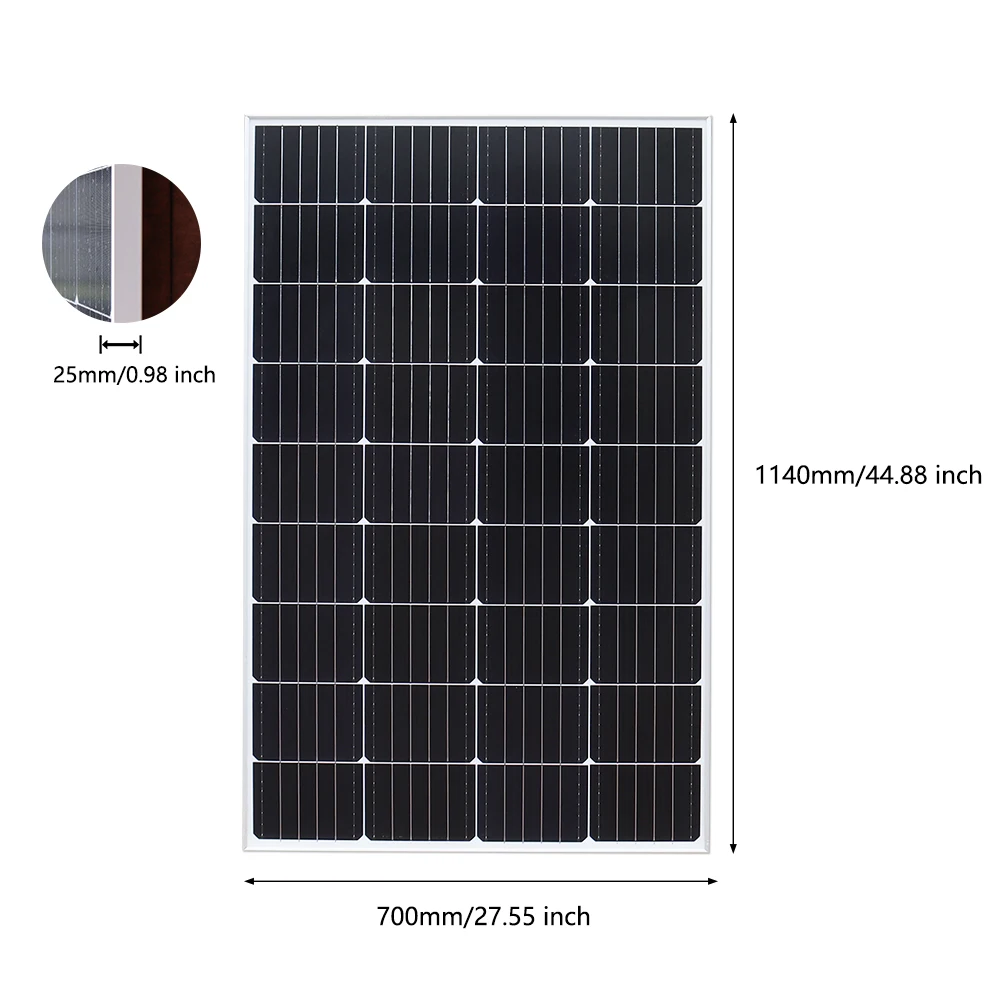Rigid Solar Panel 300W Watt | Monocrystalline Cells KIT 2x 150w ...