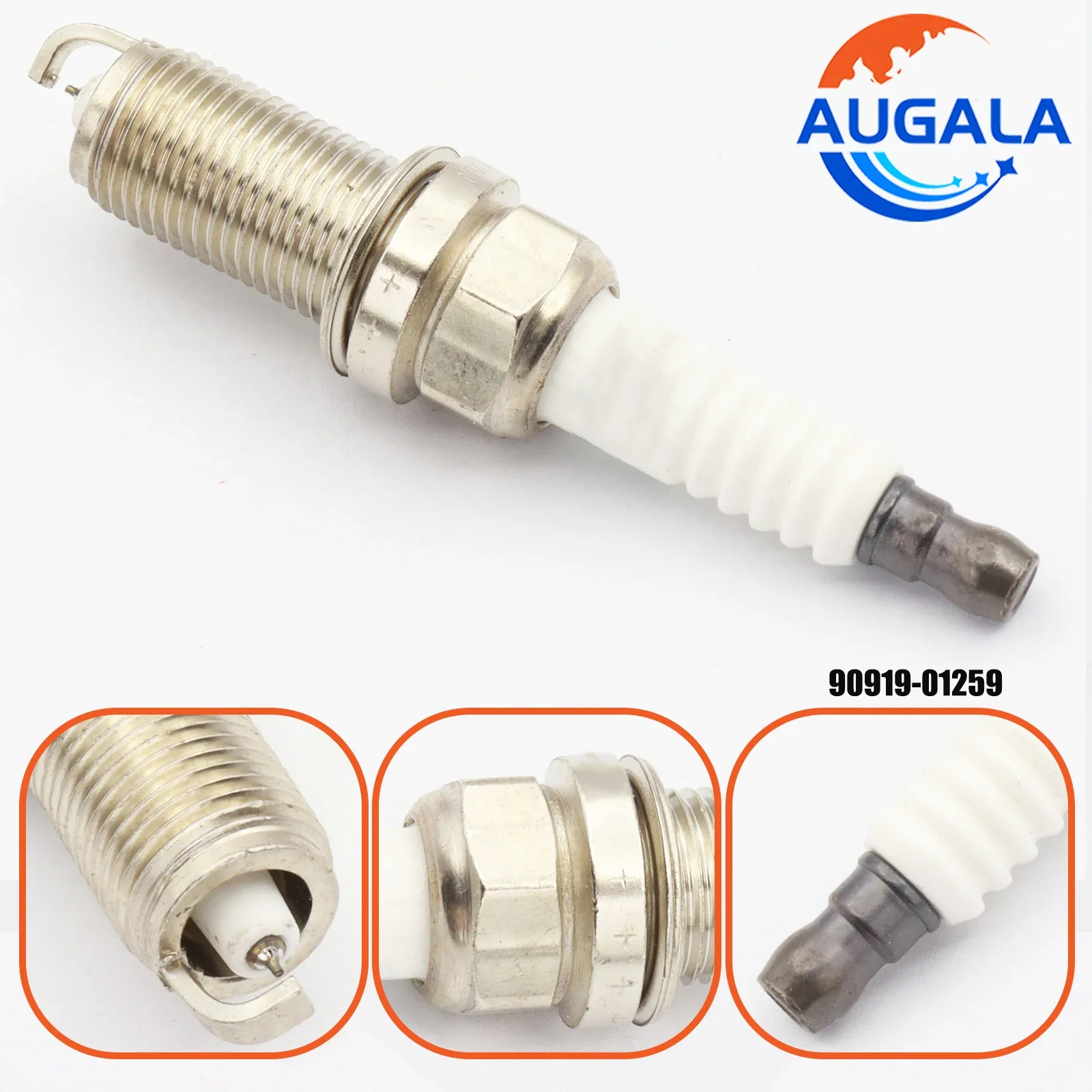 AUGALA-1-4-6pcs-Dual-Iridium-Spark-Plugs-90919-01259-FK16HR-A8-For ...