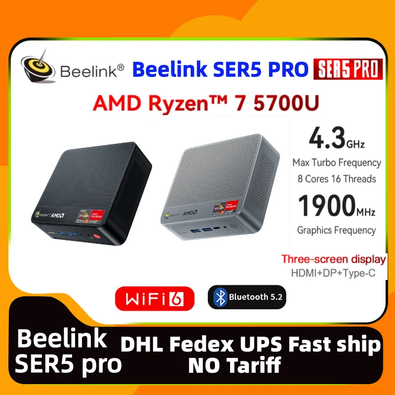 Beelink-SER5-pro-AMD-Ryzen7-5700U-DDR4-RAM-16G-SSD-500G-4K-Triple ...