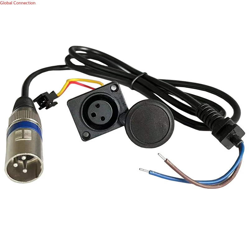 Three hole Canon Plug Socket with Line for Electric Bicycle 36V 48V ...